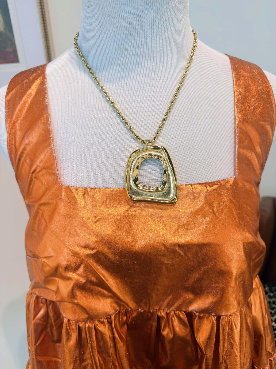 Abstract shape statement necklace – Wild Honey TX